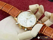 Vintage DUX Chronograph Landeron 189 Gold Color Watch Military Roulett ...