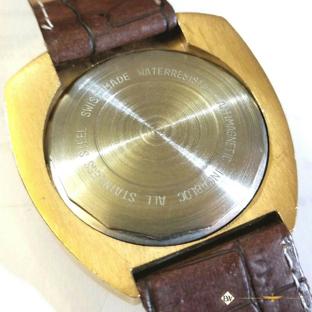 Serviced Vintage Carronade BullHead Chronograph Valjoux 7734 Gold 42.5 ...