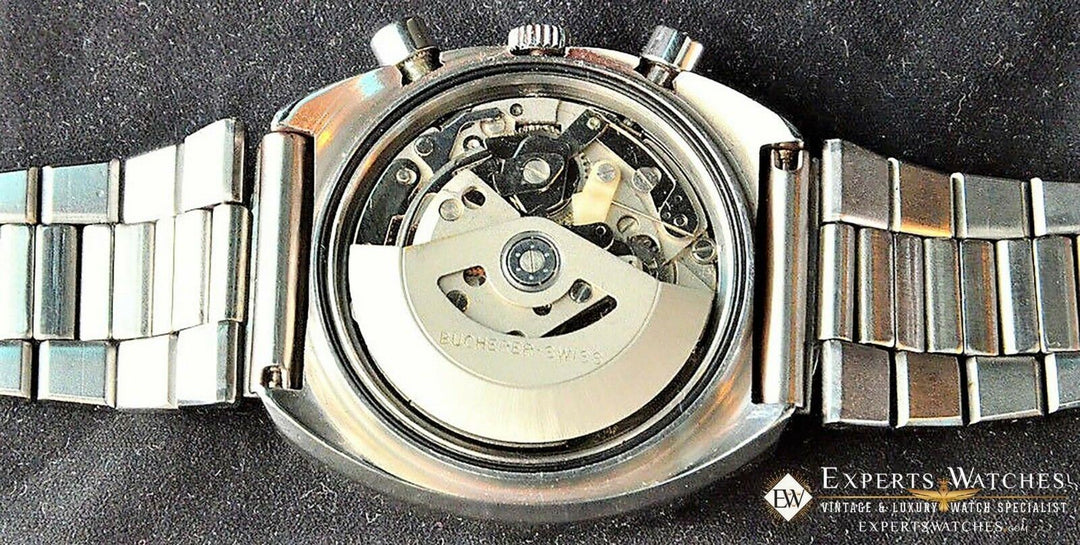 Vintage 1970's Bucherer 7000 Incabloc Chronograph Day Date Valjoux 775 – Experts Watches