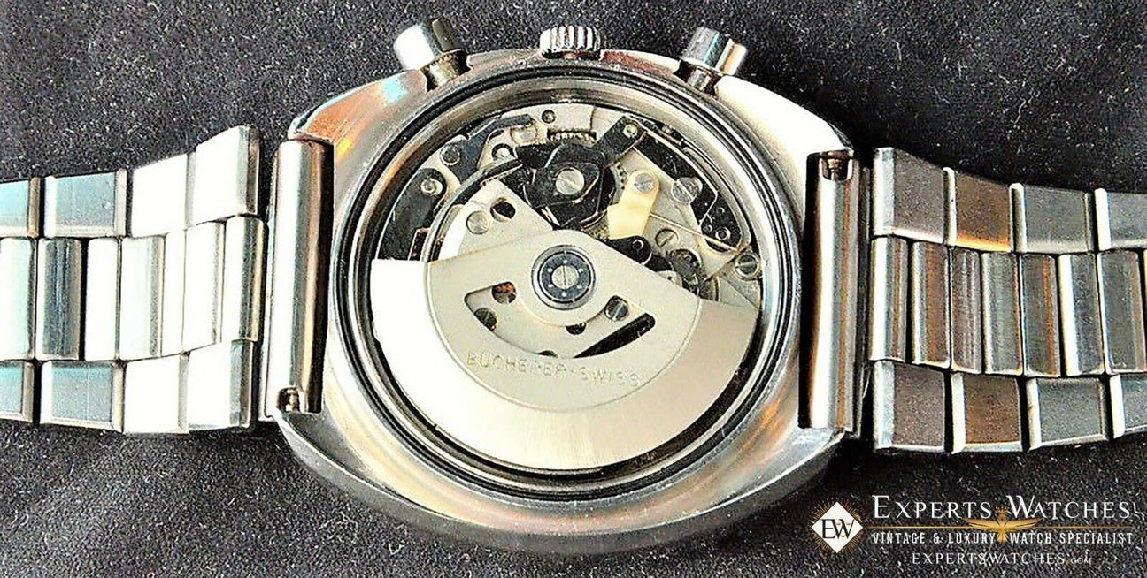 Vintage 1970's Bucherer 7000 Incabloc Chronograph Day Date Valjoux 775 – Experts Watches