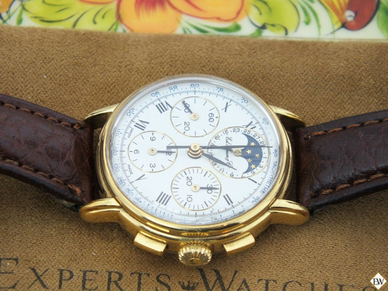 Serviced Ed Heuer Cie Moonphase Chronograph 125th Anniversary Edition ...