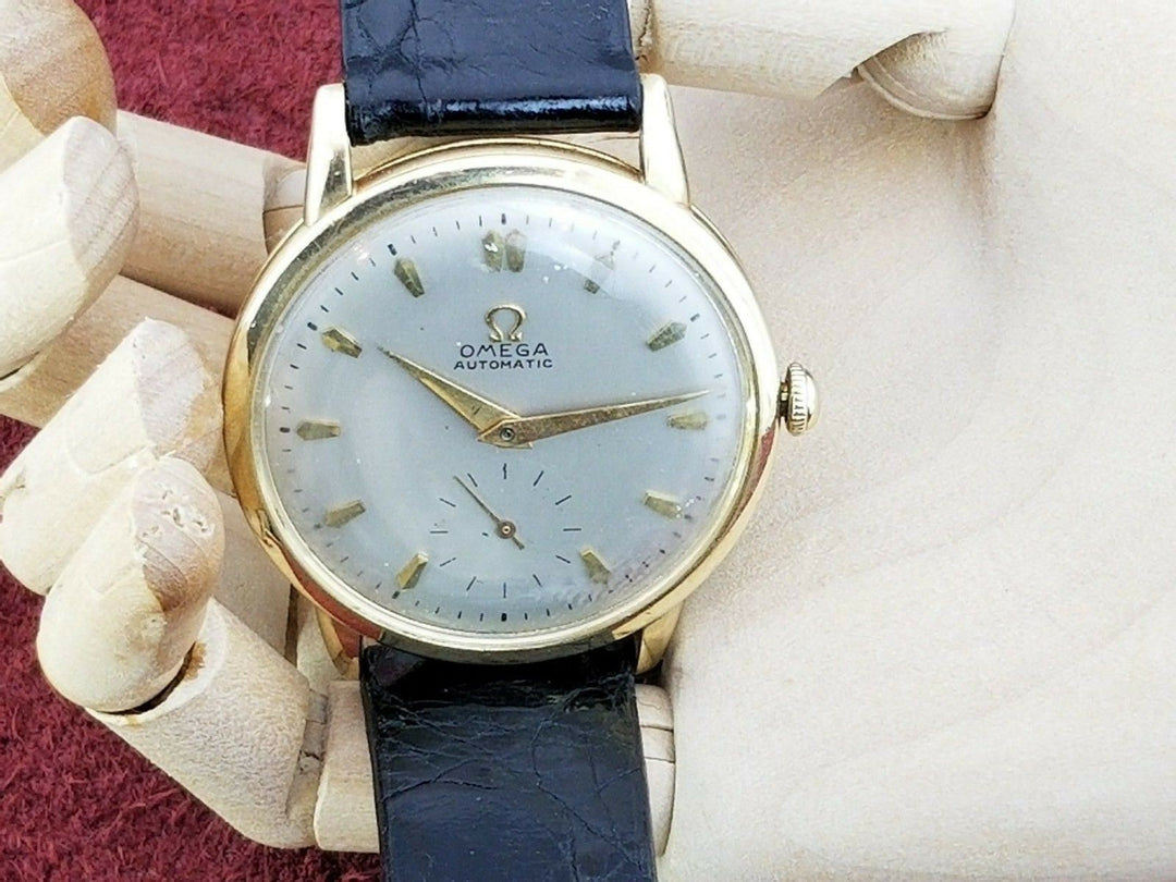 Serviced Vintage Omega F6212 14k Gold Filled 344 Bumper Automatic Watc ...