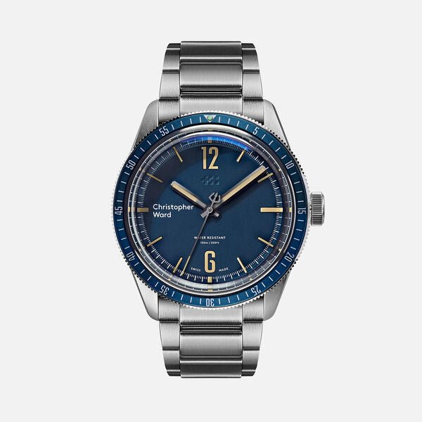 New Christopher Ward C65 Trident Diver Vintage Style Blue Dial Watch 4 ...