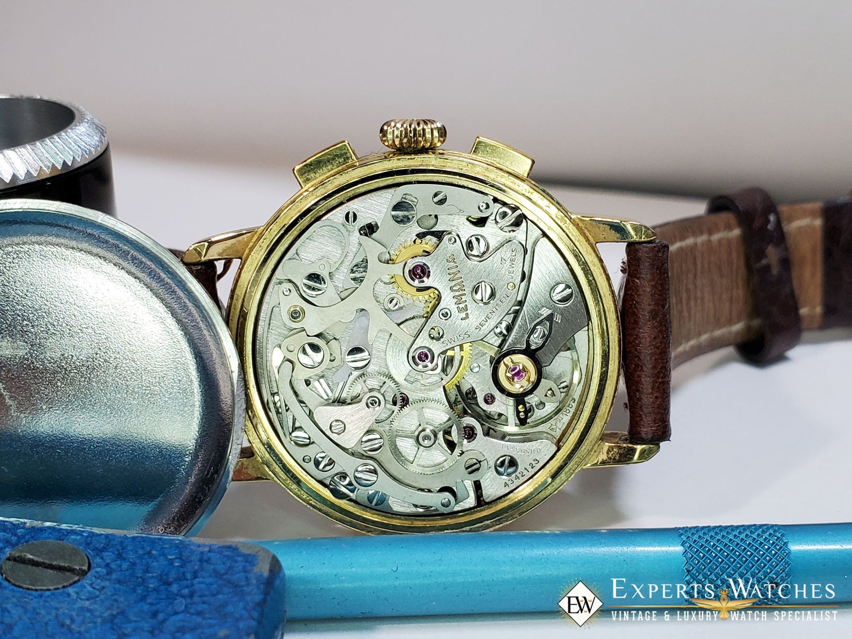 Serviced Ed Heuer Cie Moonphase Chronograph 125th Anniversary Edition ...