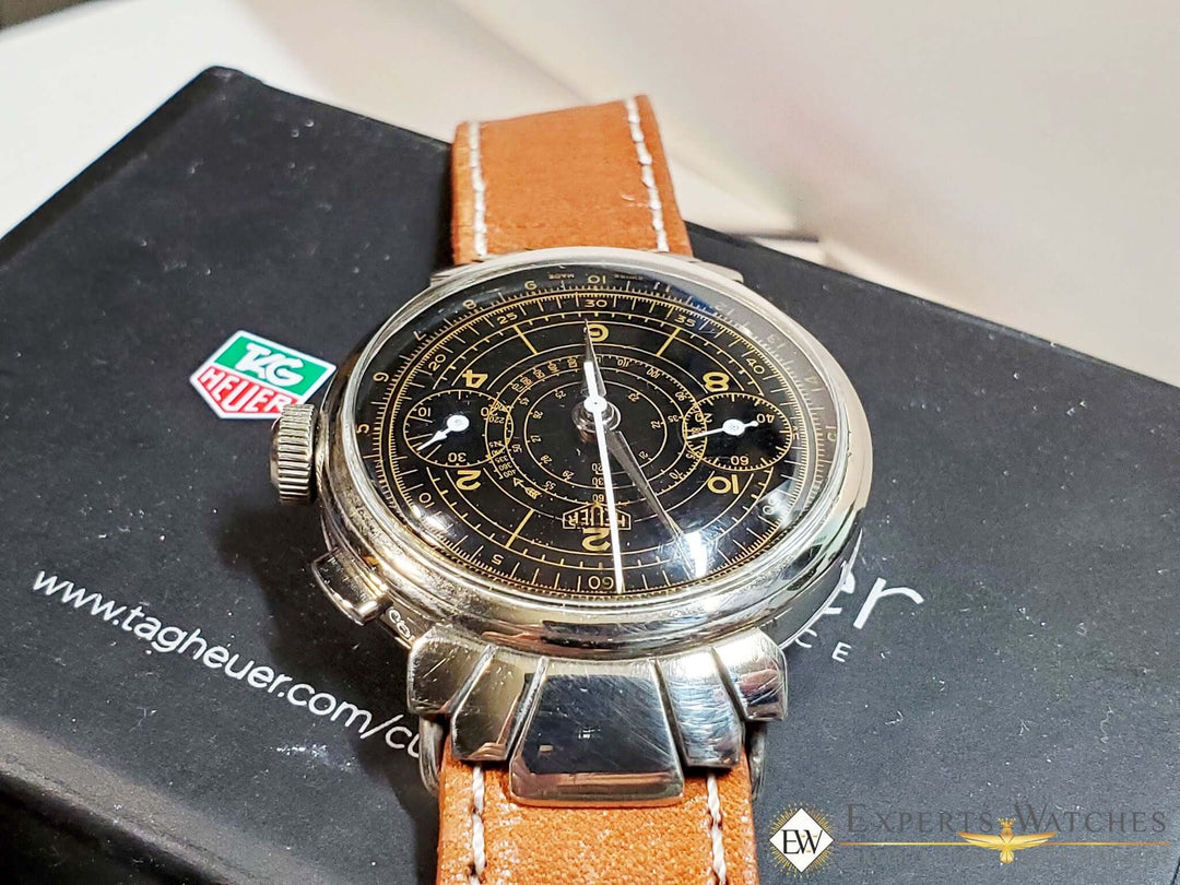 1930's Vintage Rare HEUER Ref 2403 Monopusher Chronograph Watch Fancy ...