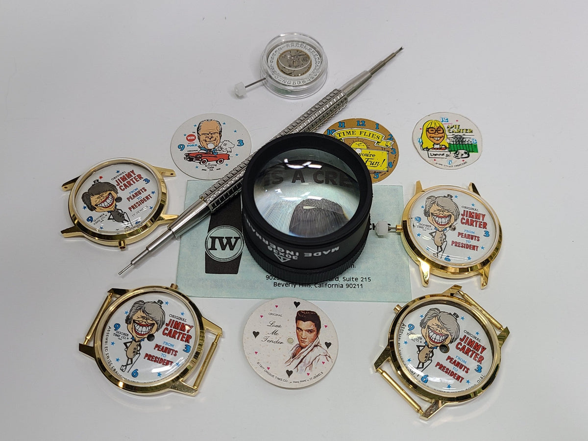 NOS 1976 Jimmy Carter DYI Watch Parts - PEANUTS TO PRESIDENT Dial Case ...