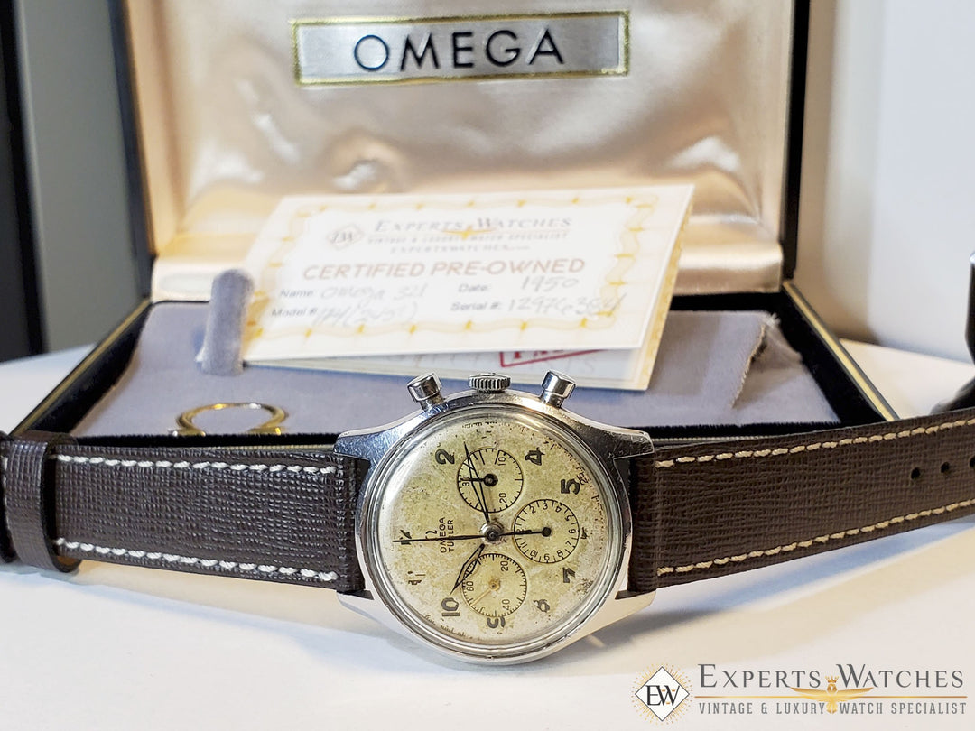 1950 Vintage Omega Turler Chronograph Cal 321 Pre SpeedMaster Ref 174 ...