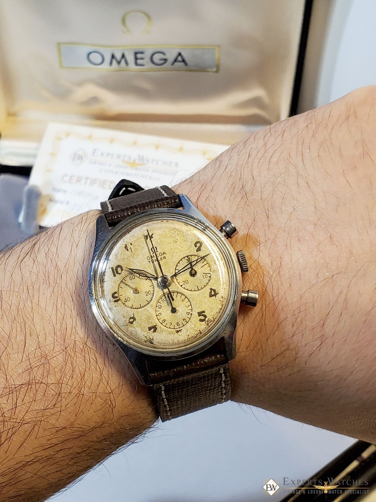 1950 Vintage Omega Turler Chronograph Cal 321 Pre SpeedMaster Ref 174 ...