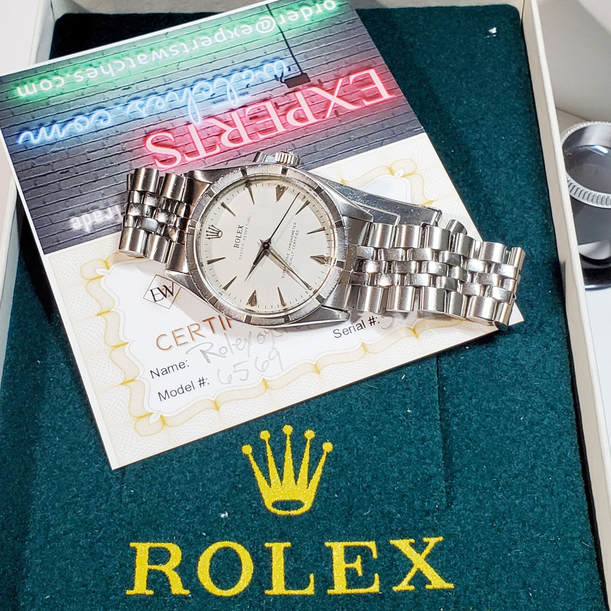 Serviced Vintage Steel Turned Bezel Rolex Oyster Perpetual Ref 6569 Ju ...