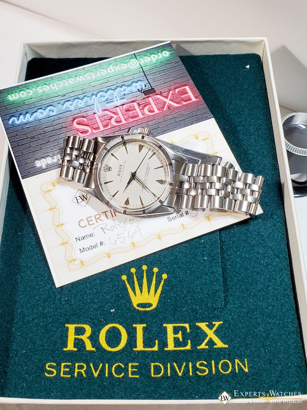 Serviced Vintage Steel Turned Bezel Rolex Oyster Perpetual Ref 6569 ...