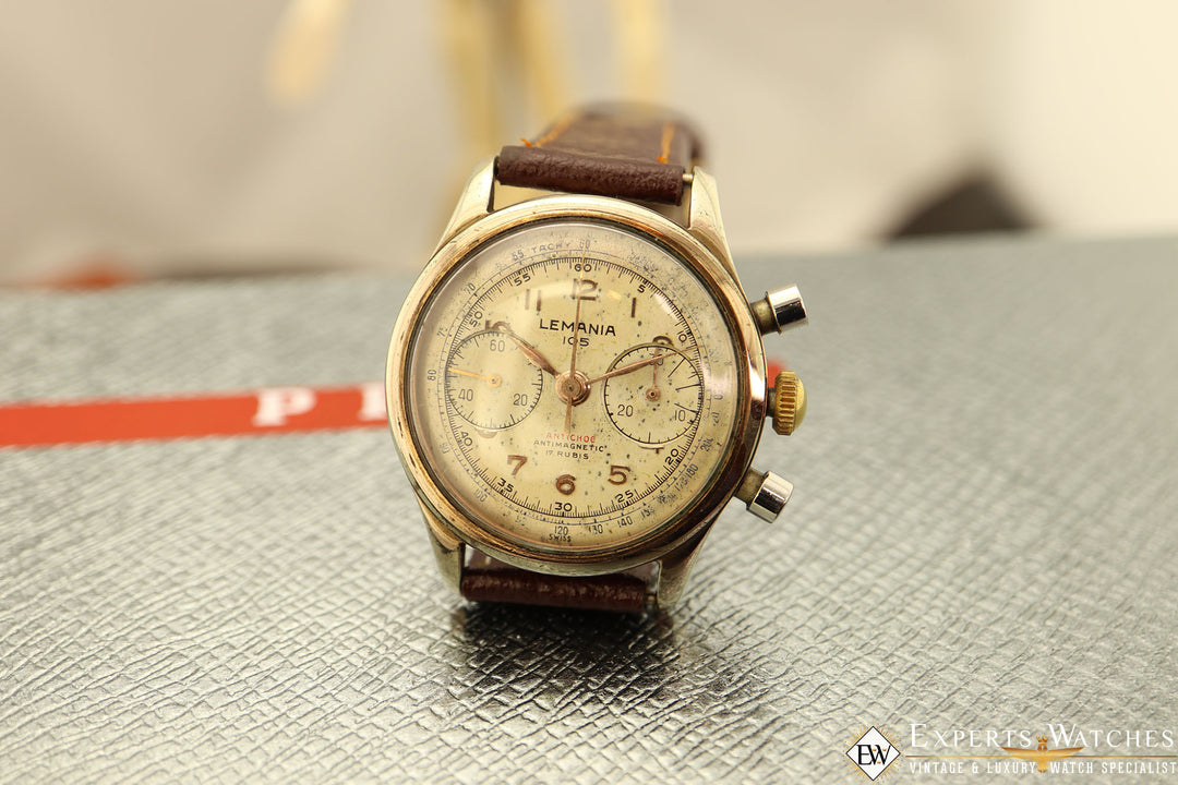 1950s Serviced Vintage Lemania 105 Chronograph Gold Cal 1270 (320 / 32 ...