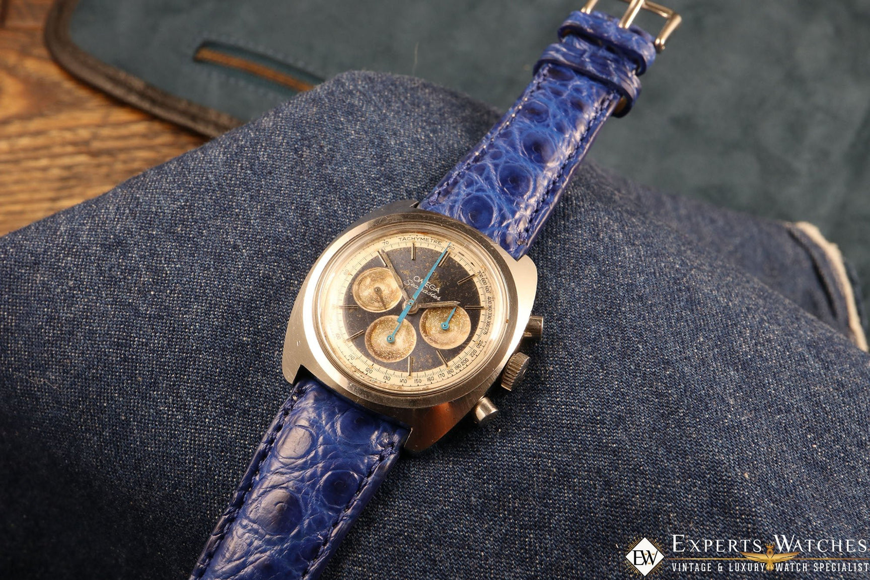 Serviced Vintage Omega SeaMaster 145.029 Blue Chronograph 1970 Cal 861 ...