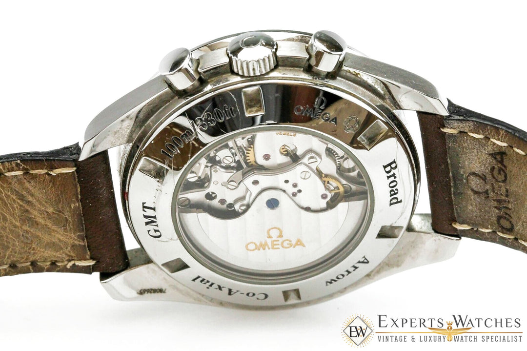 Omega Speedmaster Broad Arrow GMT Automatic CO-Axial Chronograph Watch ...