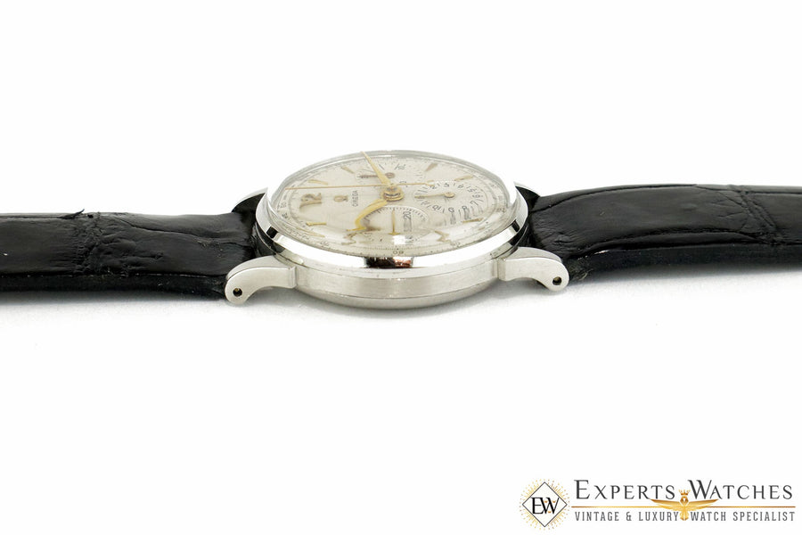 Serviced 1940's Omega 2277 Chronograph Watch Cal 27 Cal 321 Fancy Lug ...