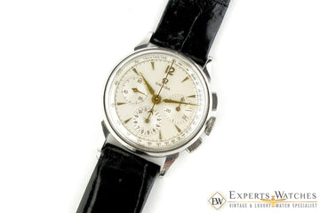 Serviced 1940's Omega 2277 Chronograph Watch Cal 27 Cal 321 Fancy Lug ...