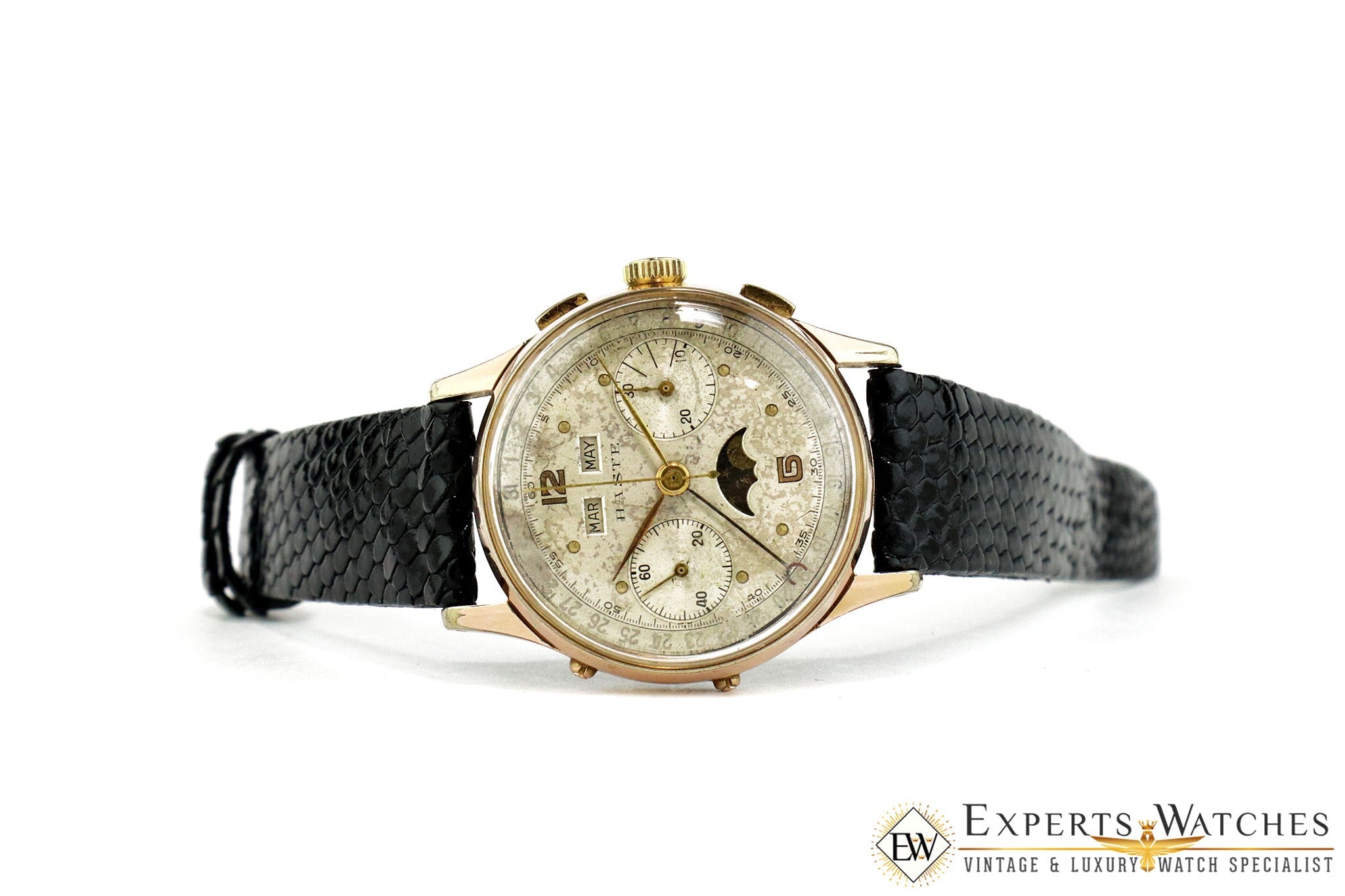 Vintage Haste Chronograph Triple Date MoonPhase LEONIDAS VALJOUX 88 Wa ...