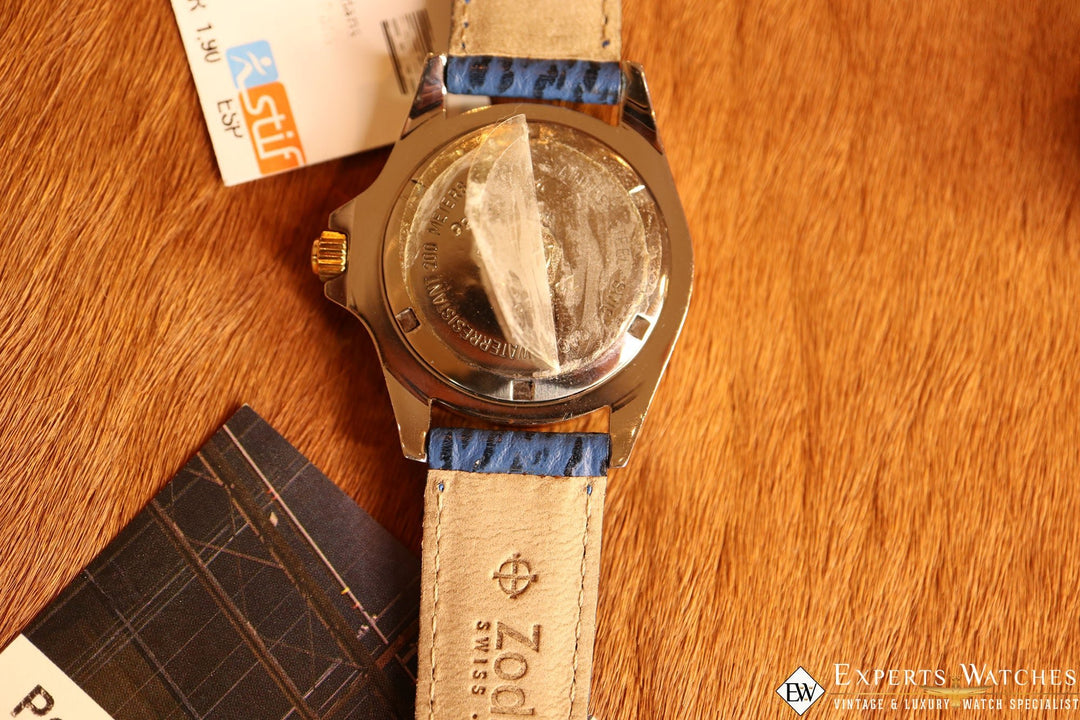 Sold!!! Zodiac Blue Sub Silver Dot Diving Professional 200m 213.66.56 ...