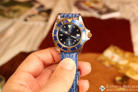 Sold!!! Zodiac Blue Sub Silver Dot Diving Professional 200m 213.66.56 ...